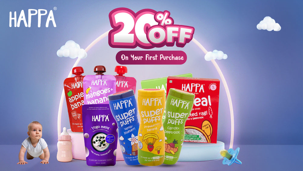 Happa foods is India's award winning organic baby food company.