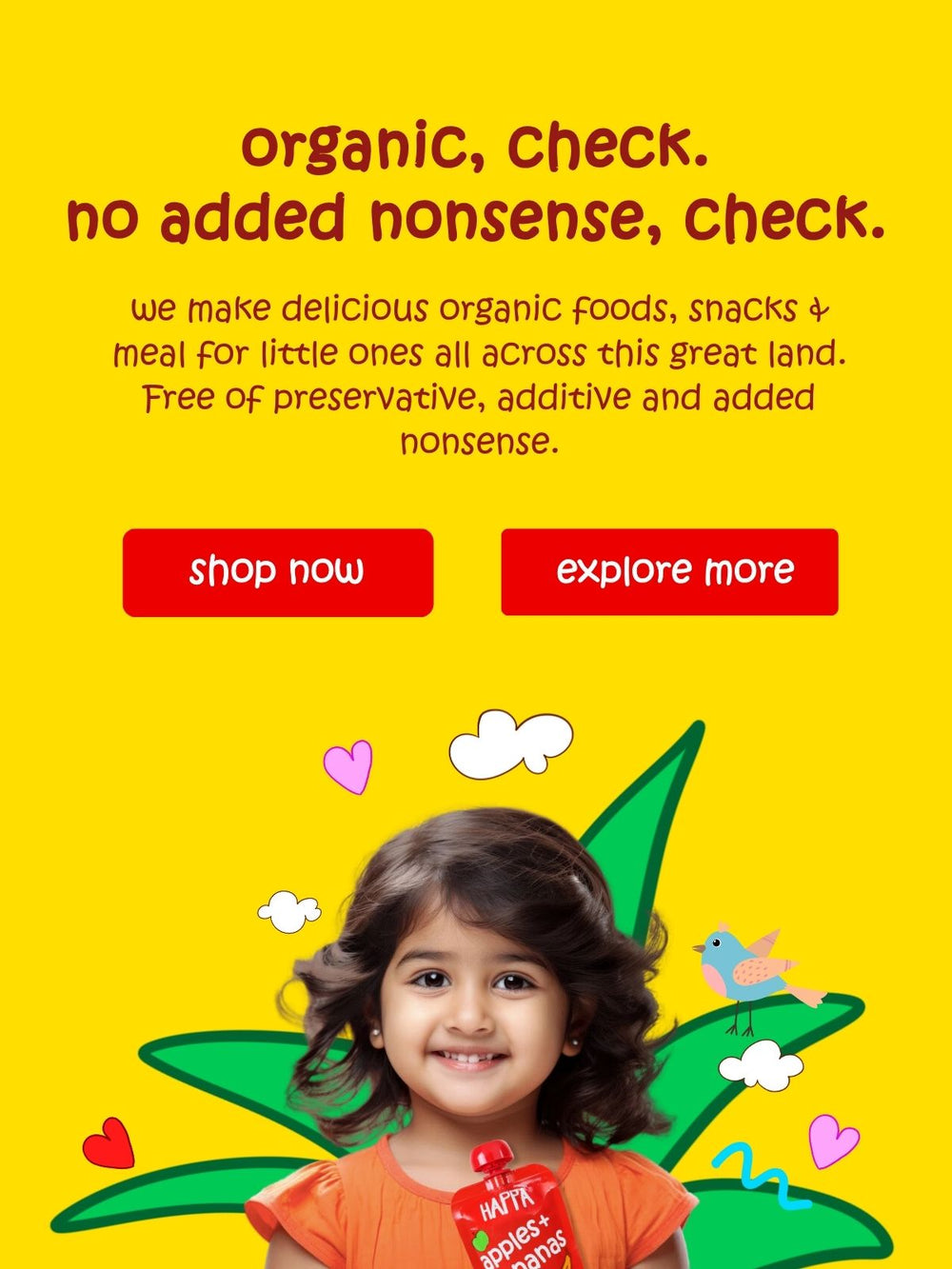 Happa foods is India's award winning organic baby food company.