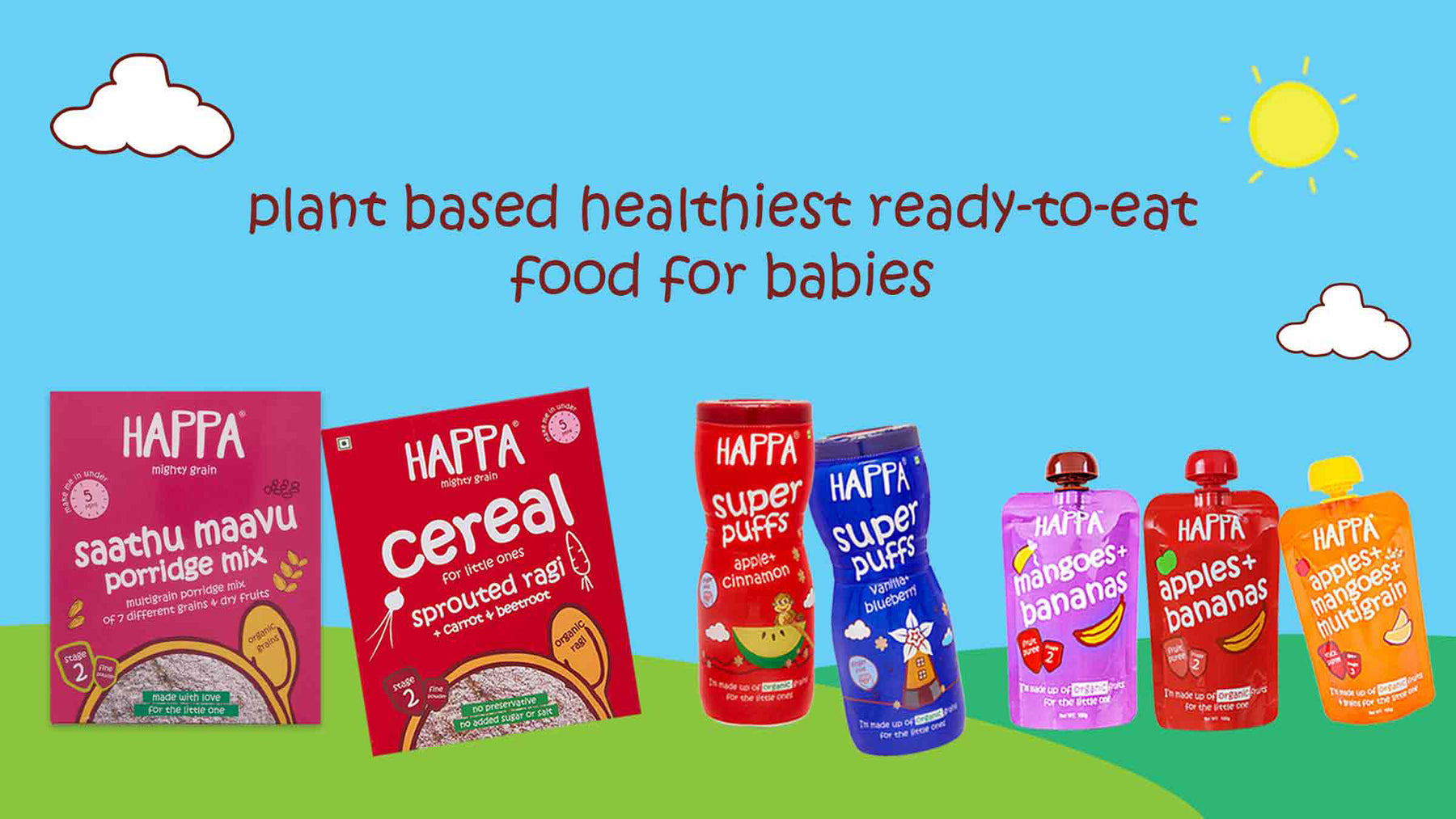 Happa foods is India's award winning organic baby food company.