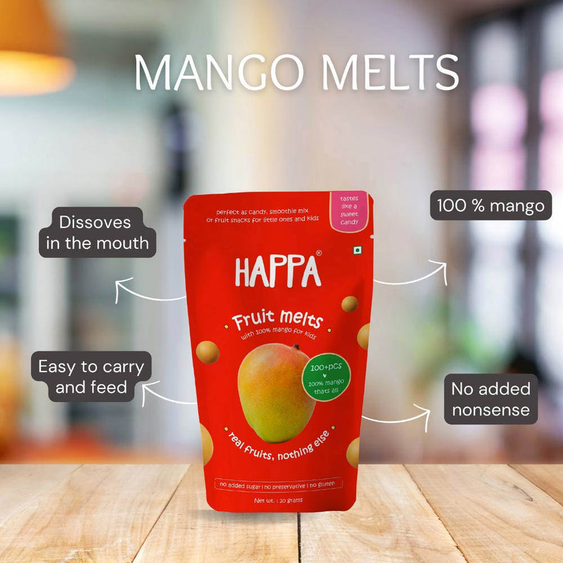 Happa Mango Melts for little ones, made with 100% Mango & nothing else