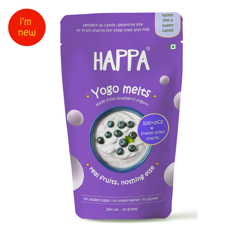 Happa Melts Variety Pack I One fruit and two Yogo melts I Kids snack t