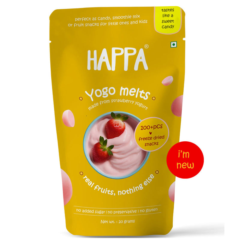 Happa Melts Variety Pack I One fruit and two Yogo melts I Kids snack t