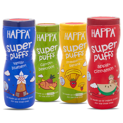 Happa Kids Organic Multigrain Super Puffs - Pack of 4