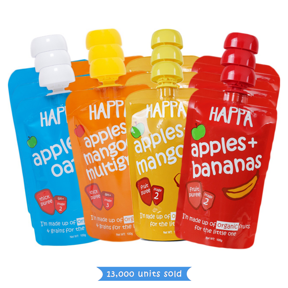 Happa Healthy Baby Food Puree | 100% Fruits | No Added Sugar, No Milk